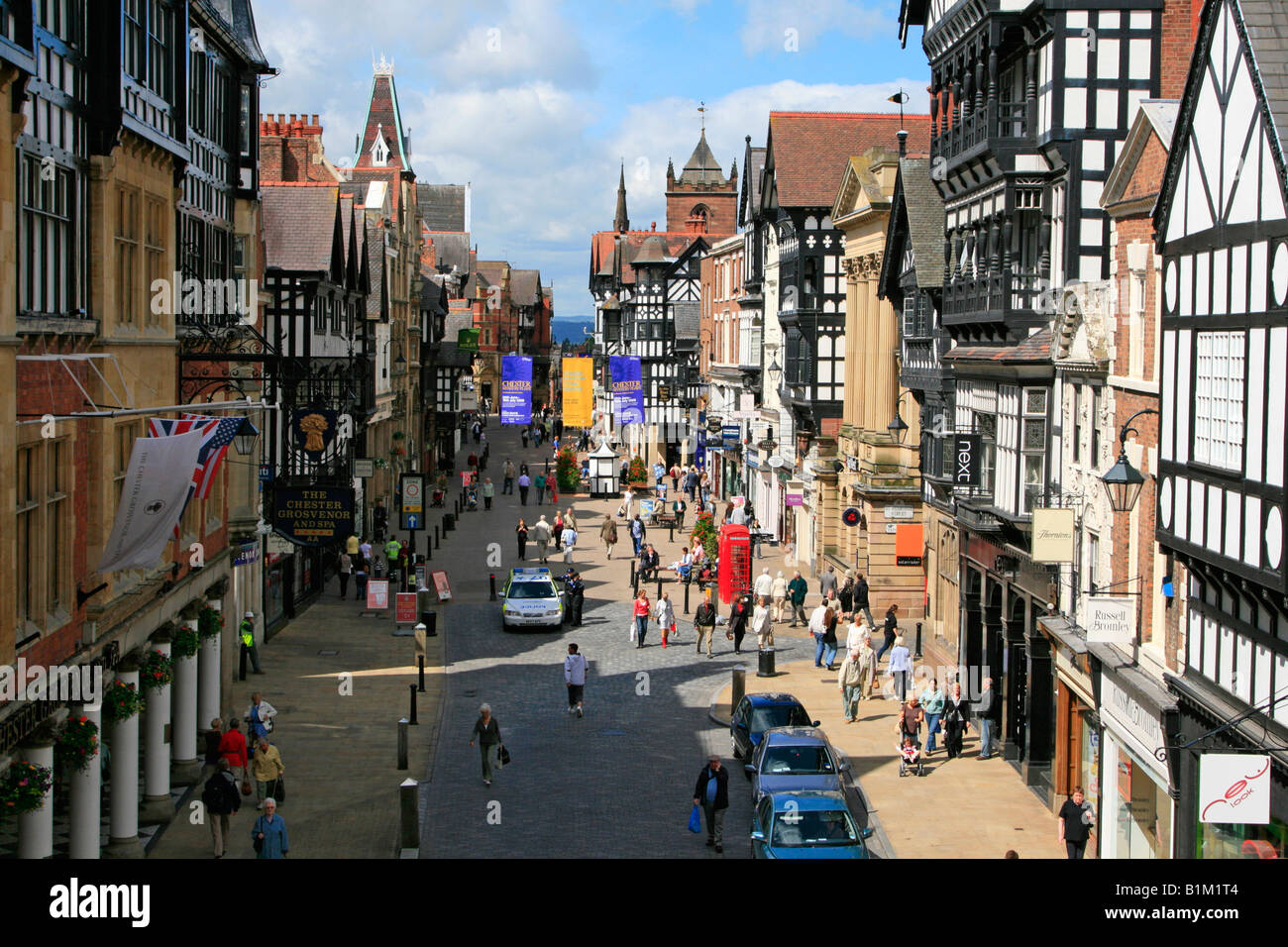 city of chester, town centre shopping cheshire england uk gb Stock ...