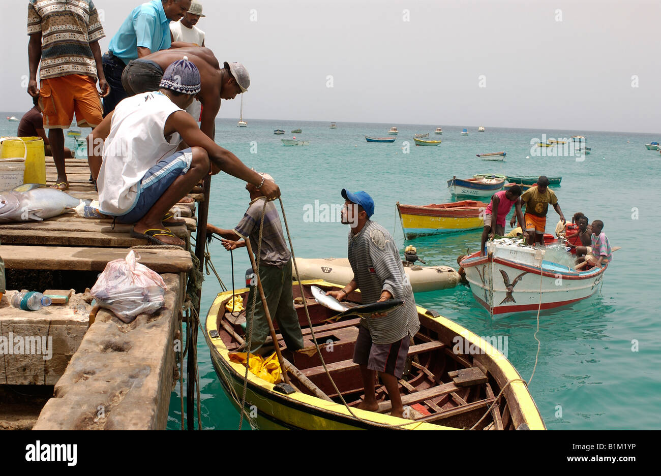 Harbour Santa Maria Cape Verde Africa Stock Photo - Alamy