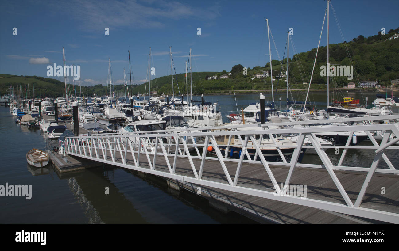 Marina on the River Dart Devon Stock Photo - Alamy