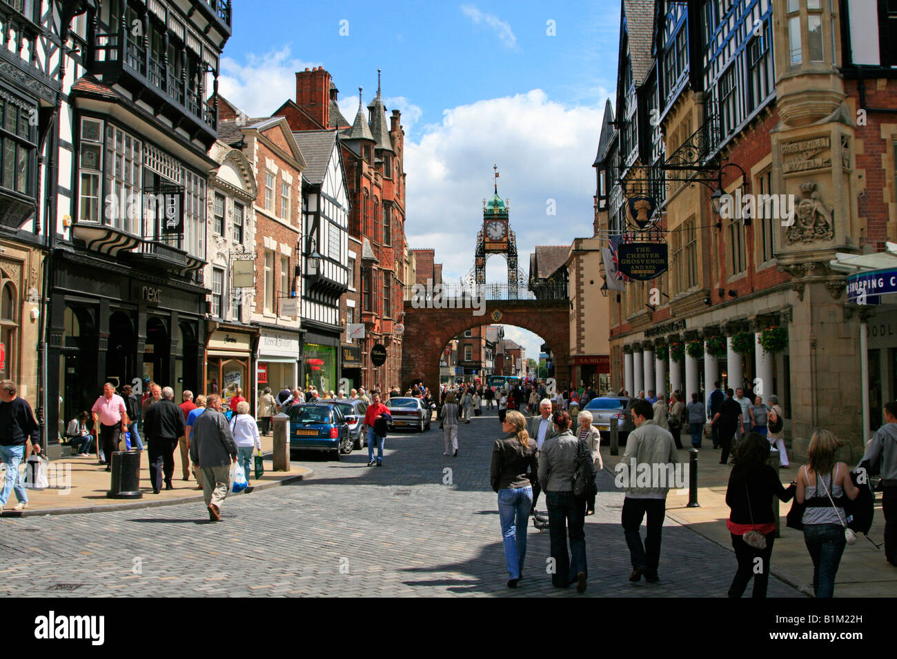 city of chester, town centre shopping cheshire england uk gb Stock ...
