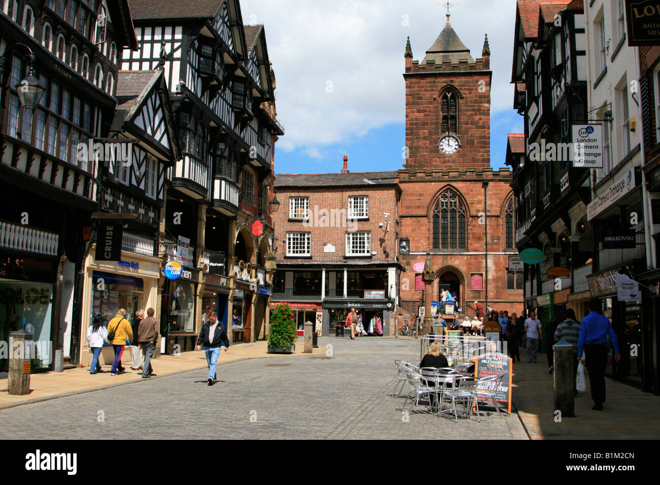 city of chester, town centre shopping cheshire england uk gb Stock ...