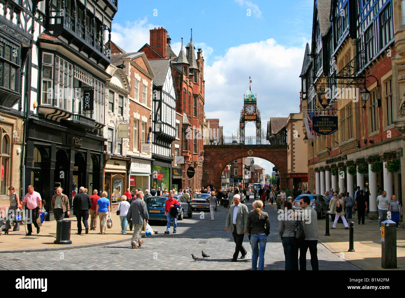 city of chester, town centre shopping cheshire england uk gb Stock ...
