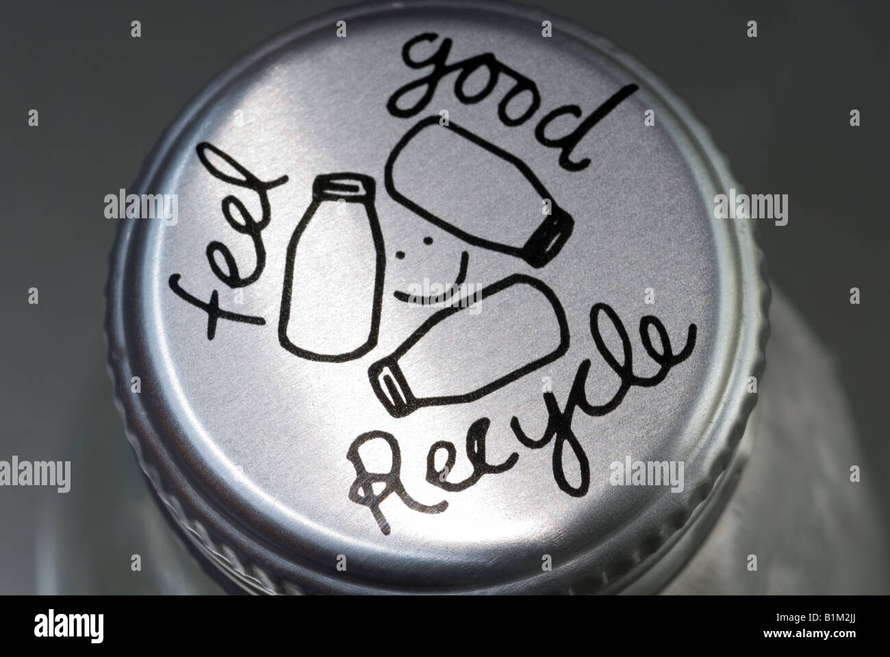The top of a Feel Good drinks company fruit juice bottle Stock Photo ...