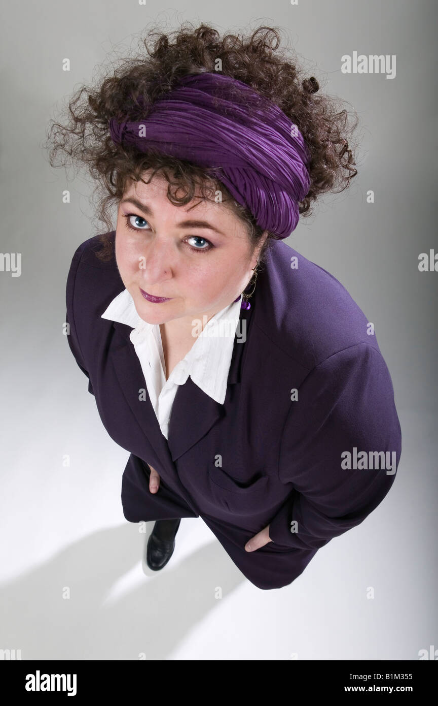 high angle view of a full length portrait of a woman Stock Photo - Alamy