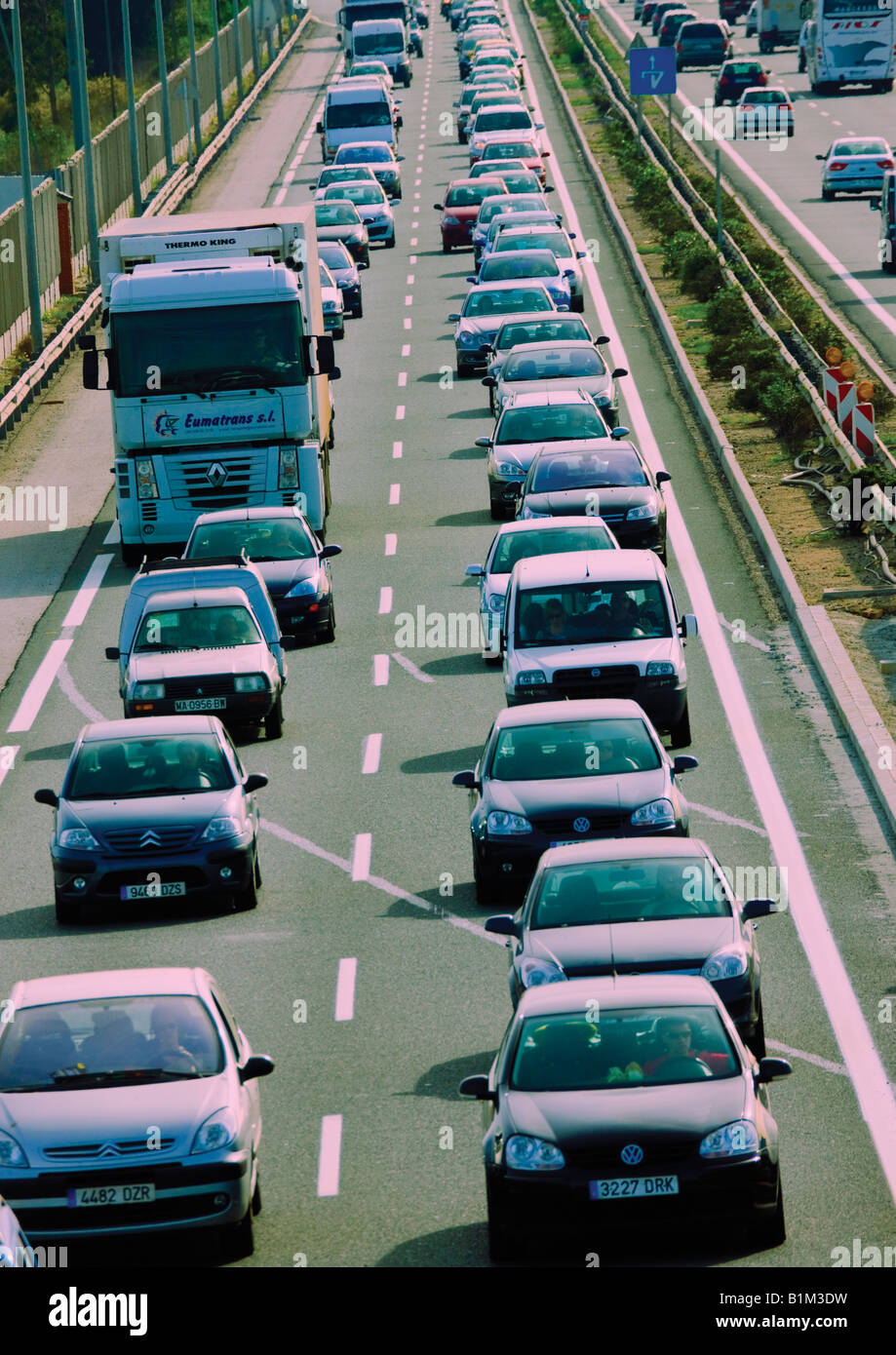 Highway jam traffic spain hi-res stock photography and images - Alamy