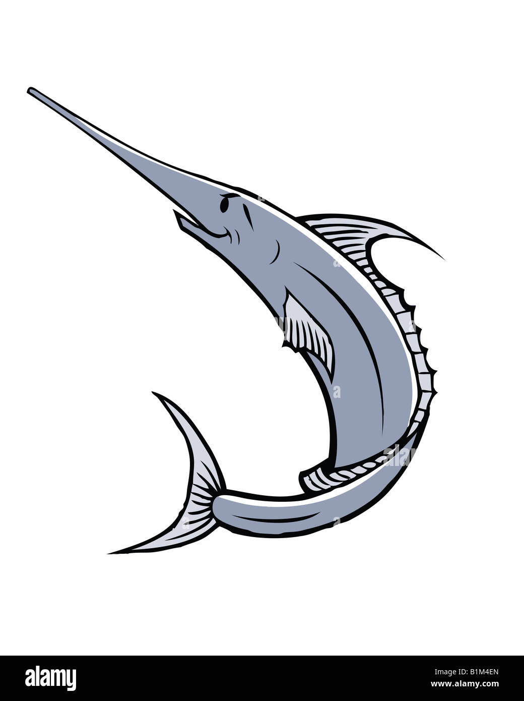 cartoon illustration of a marlin Stock Photo - Alamy