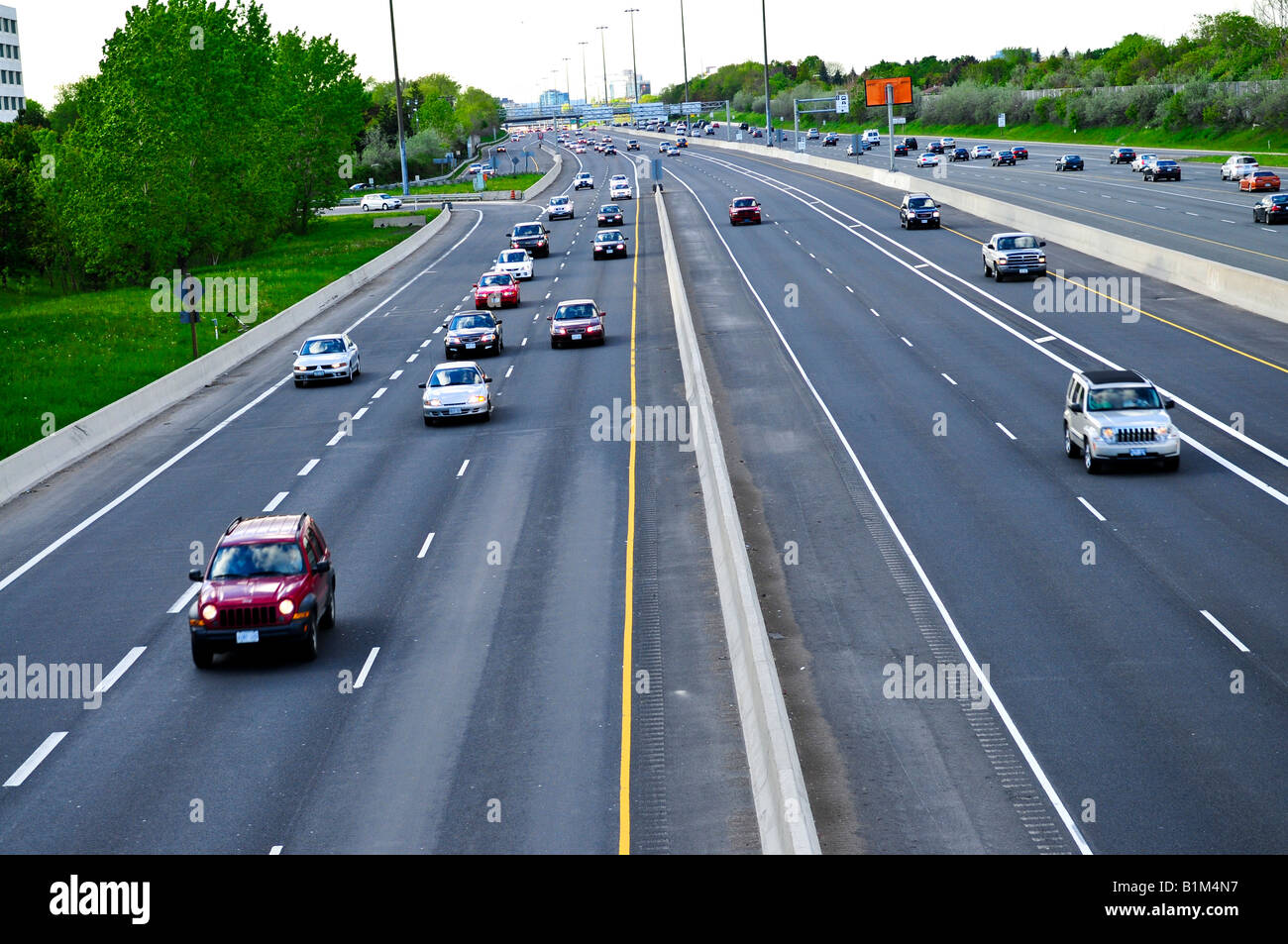 Multi lane freeway with cars hi-res stock photography and images - Alamy
