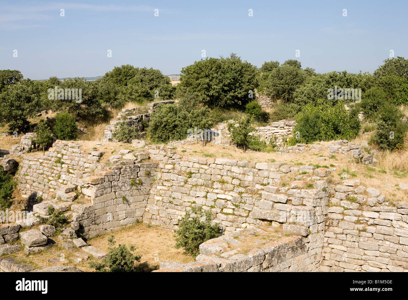 City walls at Troy on the Aegean Coast of Turkey Stock Photo - Alamy