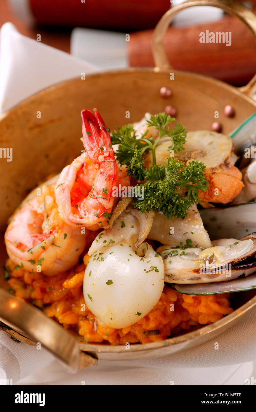 Shrimp steamed fire rice food Stock Photo - Alamy