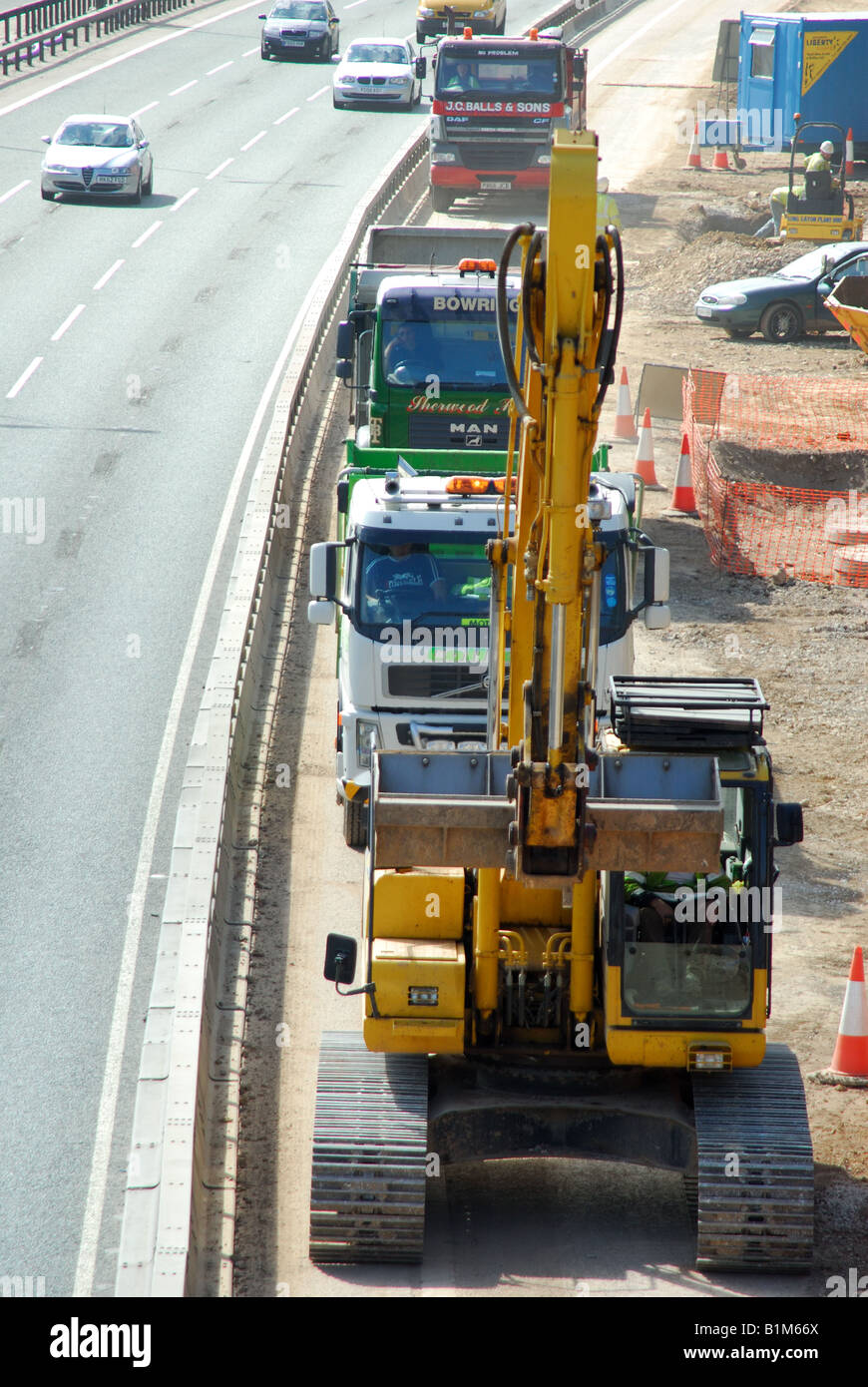 M1 motorway roadworks hi-res stock photography and images - Alamy