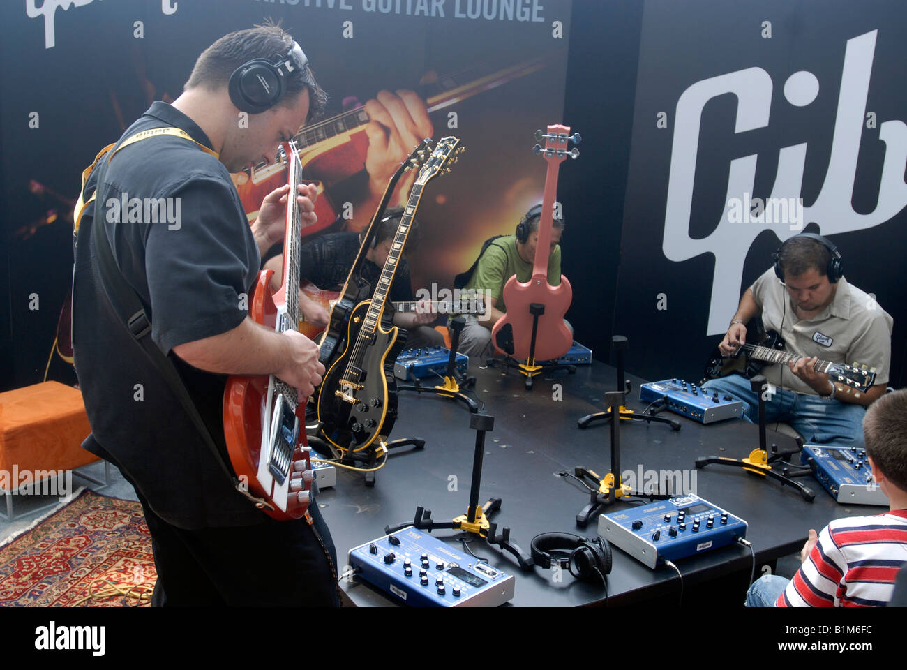 Gibson Interactive Guitar Lounge at the World Financial Center in New ...