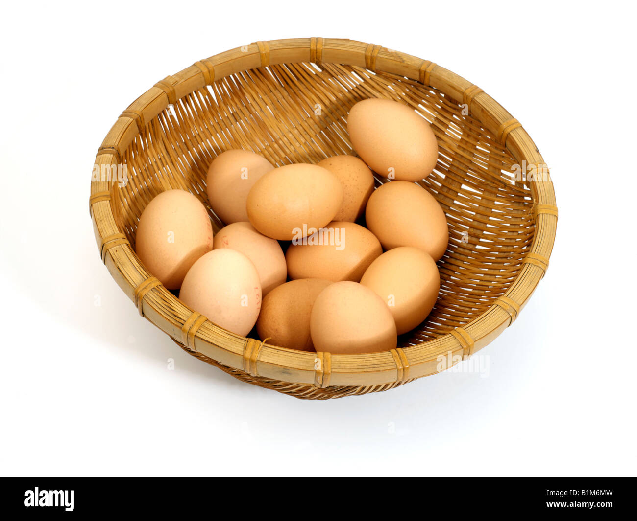 Eggs in a Basket Stock Photo - Alamy