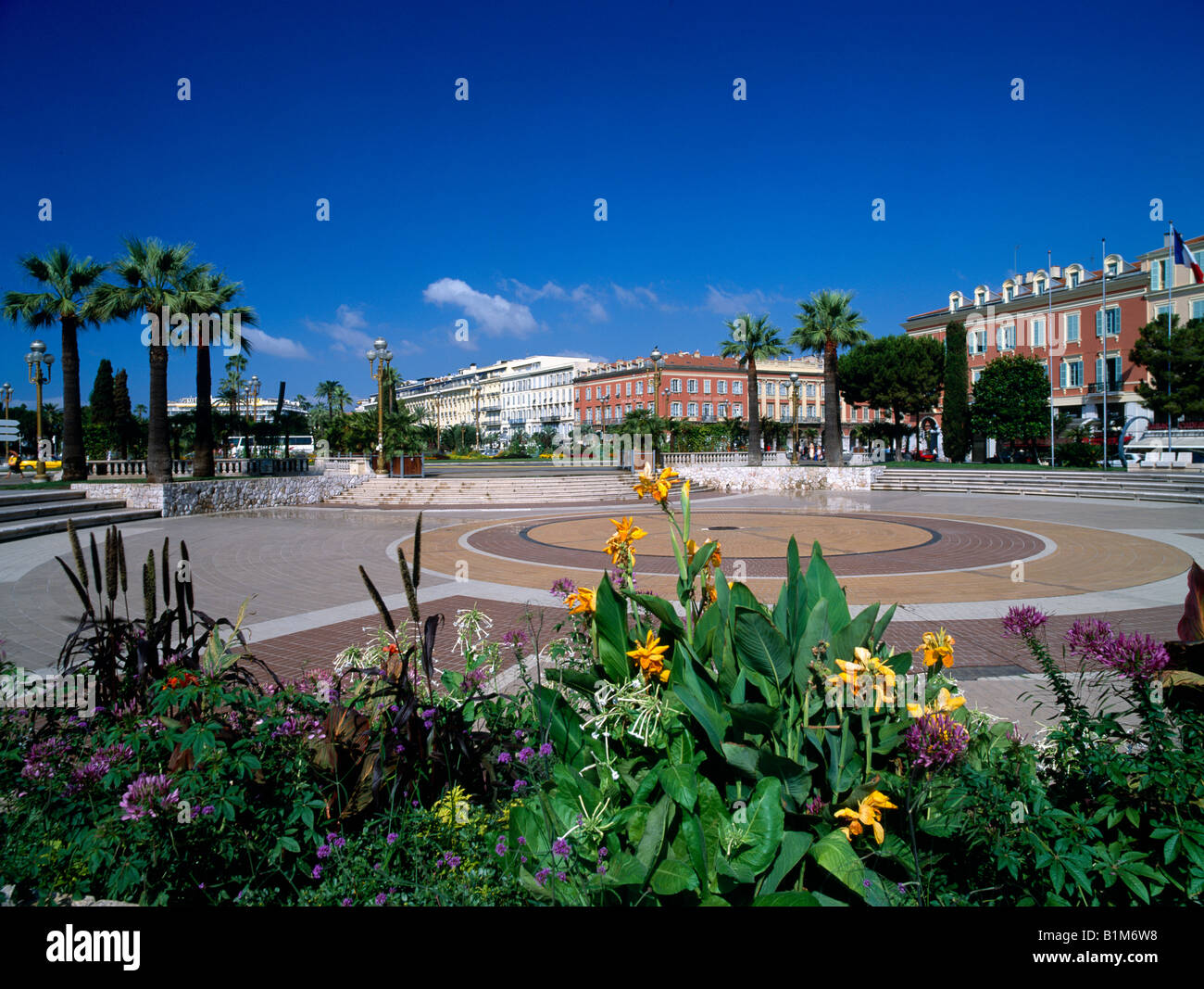 Nice France Place Massena with Flowers Stock Photo - Alamy