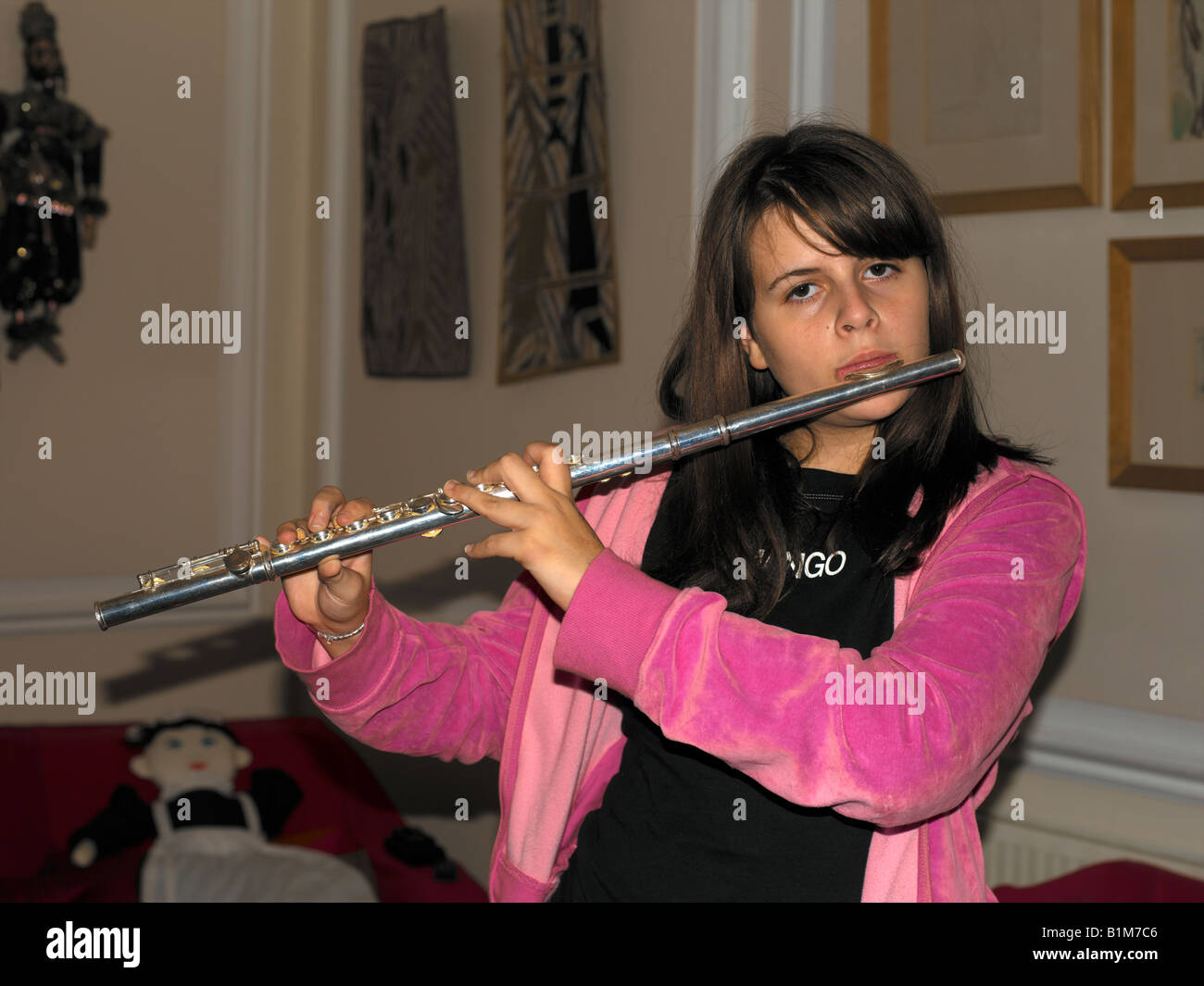 Practising musical instrument hi-res stock photography and images - Alamy