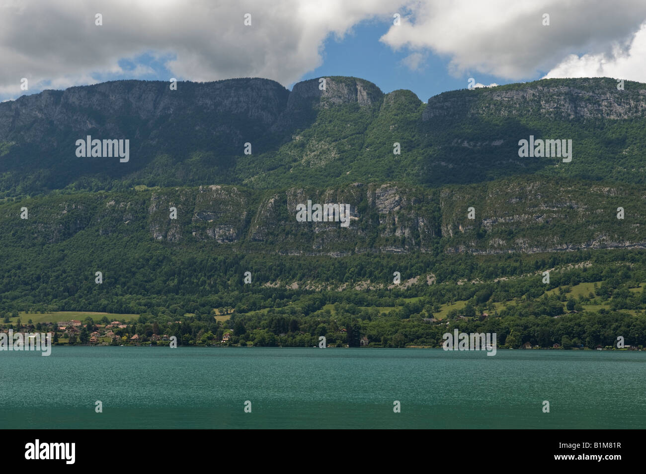 lake annecy and mountains haute savoie france Stock Photo - Alamy