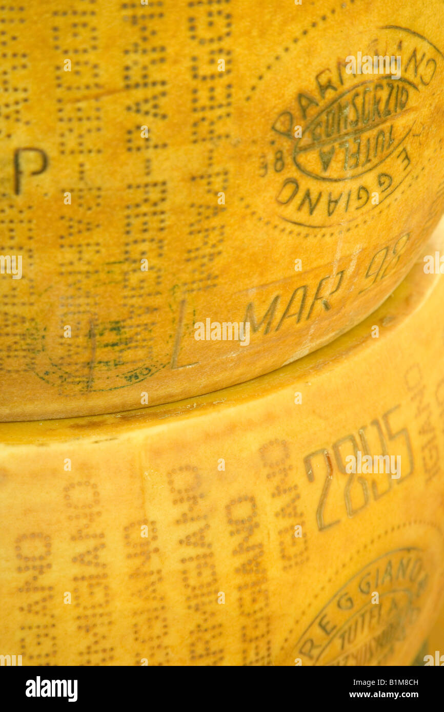 Parmesan Parmigiana cheese wheels Stock Photo - Alamy