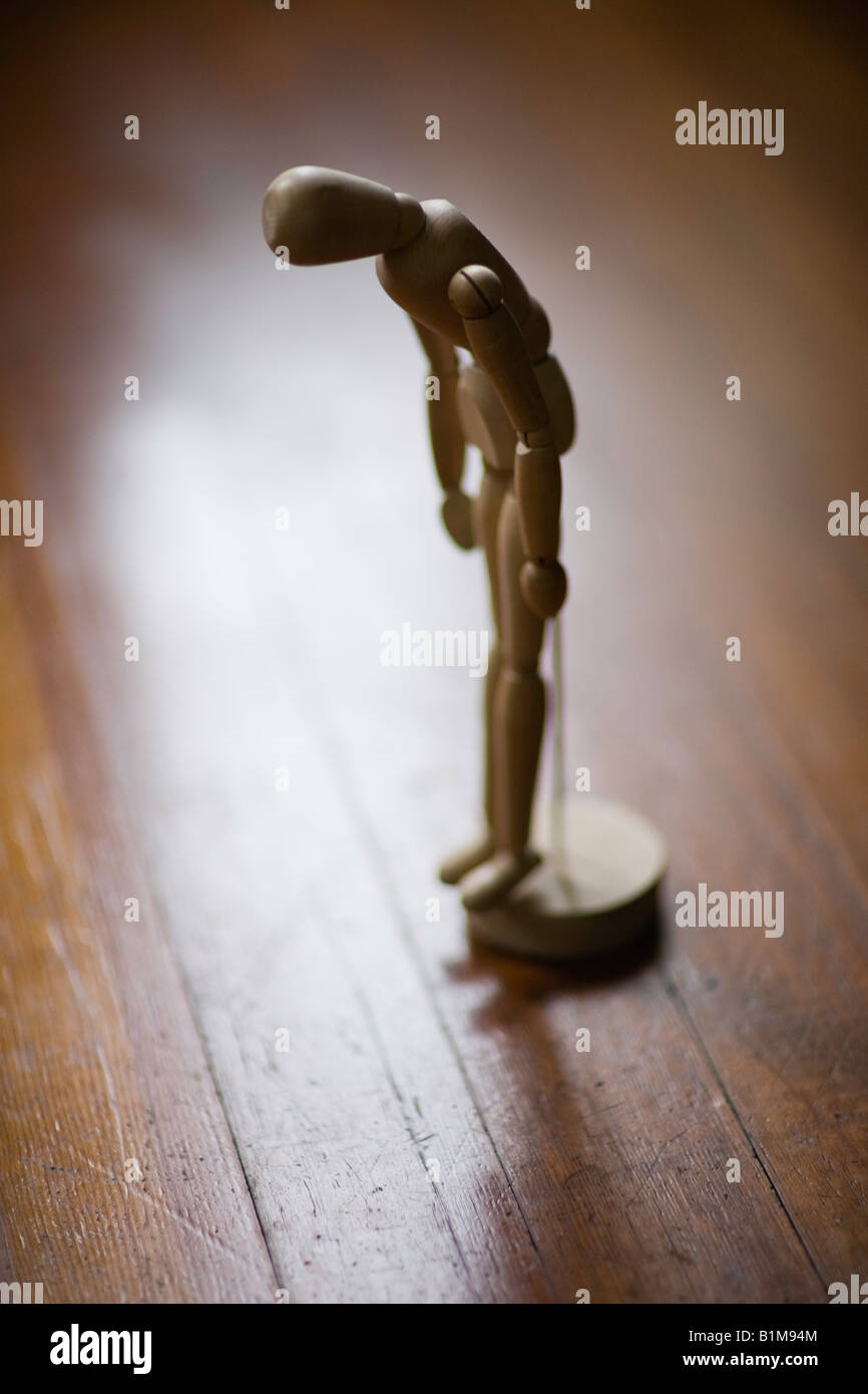 A Drawing Figurine Expressing Sadness Stock Photo - Alamy