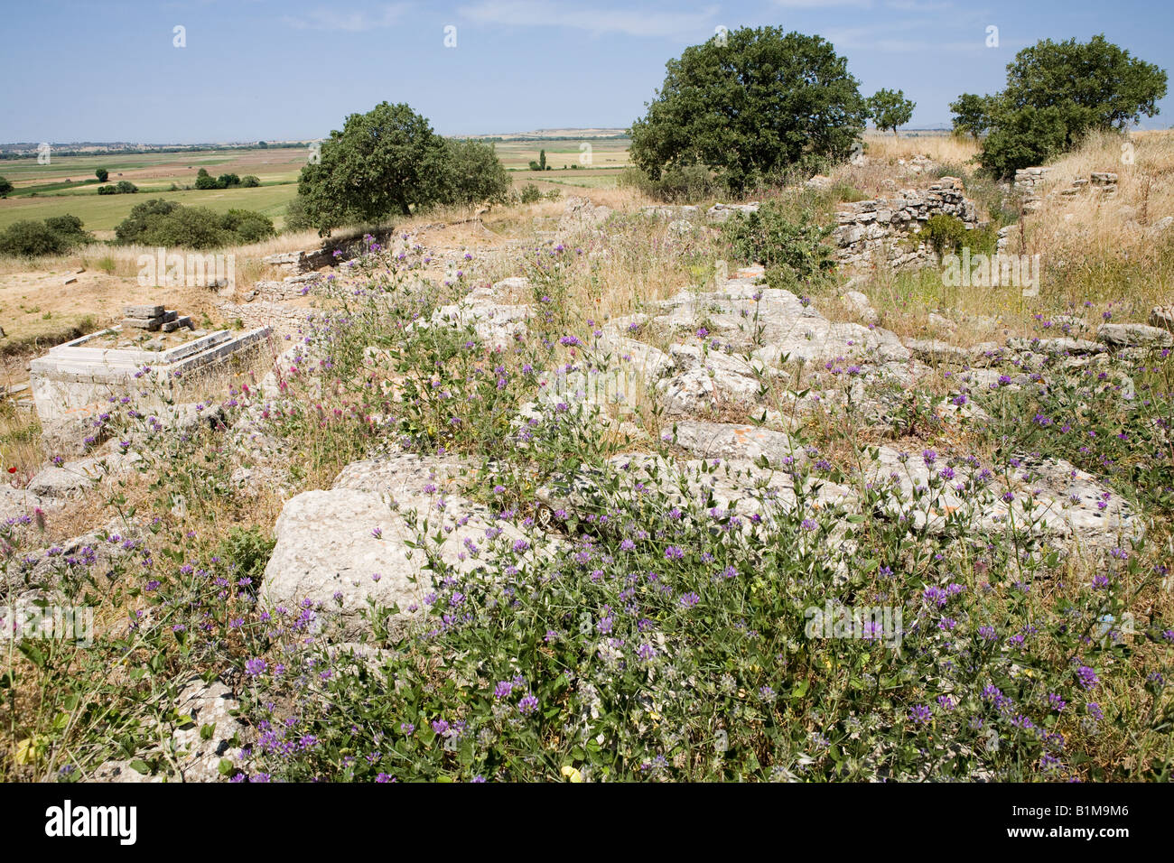 Walls of Troy on the Aegean Coast of Turkey Stock Photo - Alamy