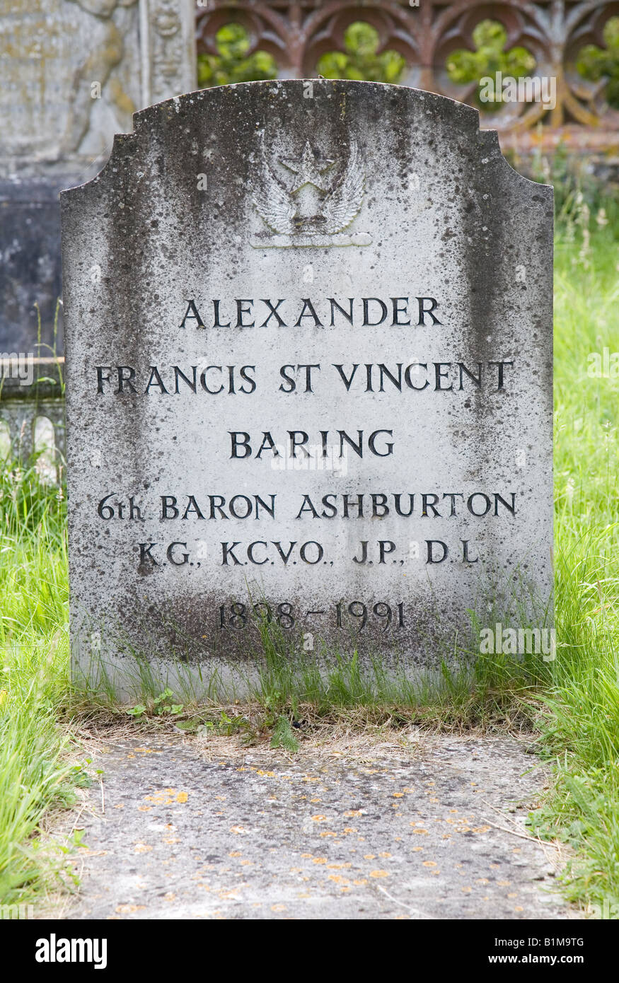 Gravestone of Alexander Baring, Northington, Hampshire Stock Photo - Alamy