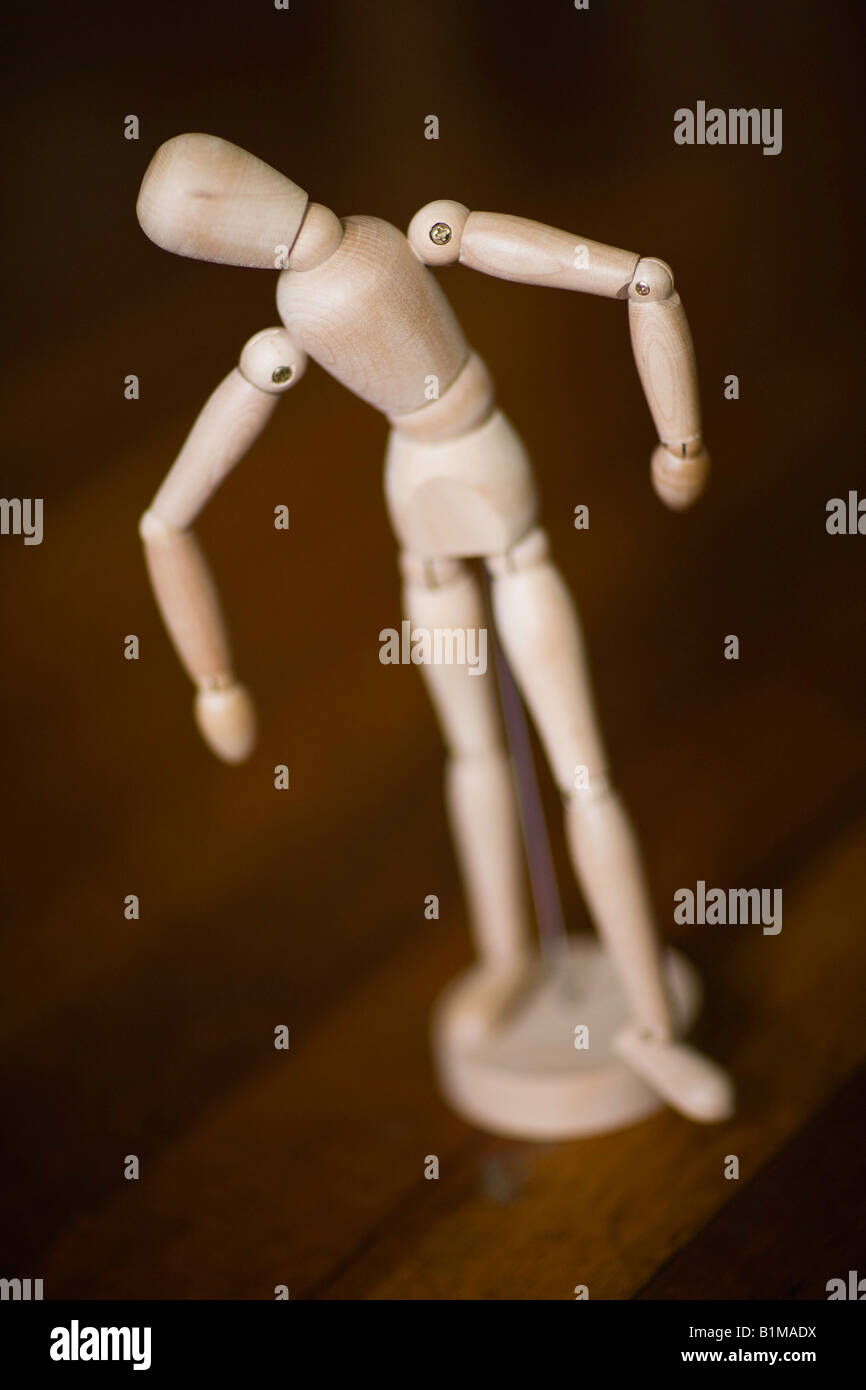 A Drawing Figurine in Robot Position Stock Photo - Alamy