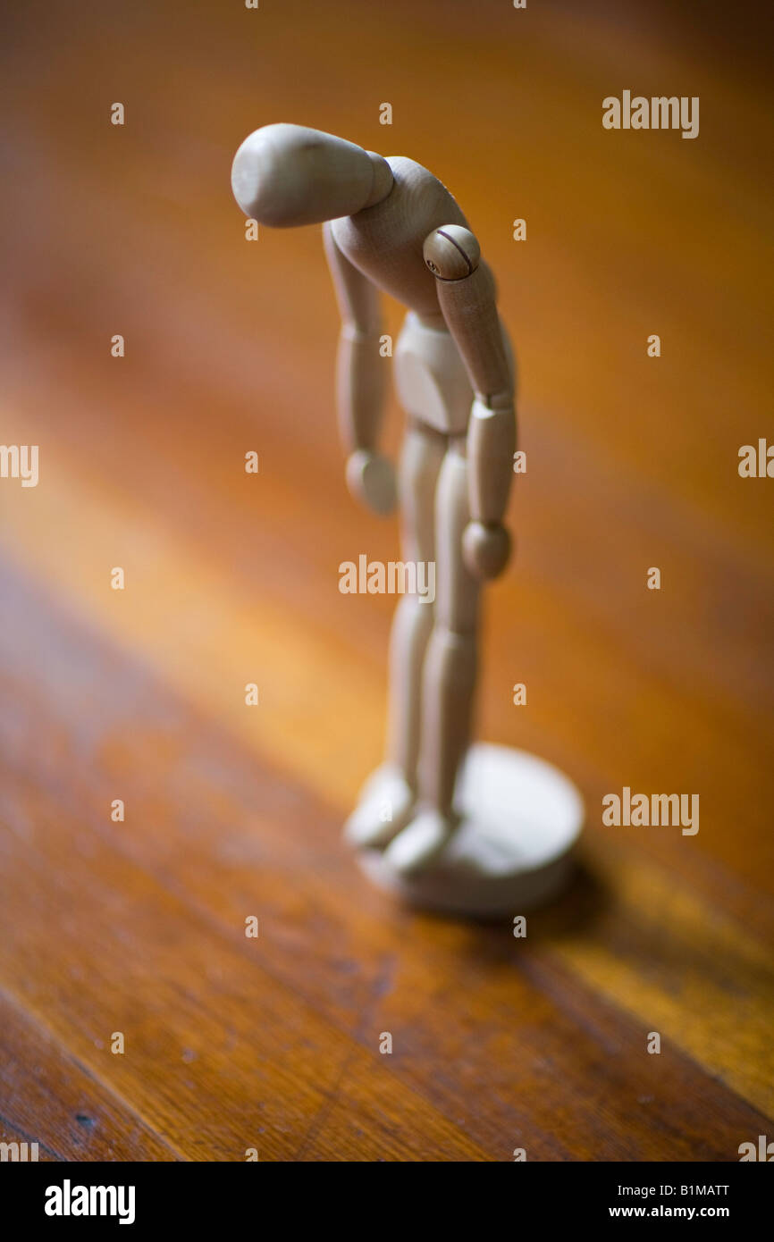 A Drawing Figurine Expressing Sadness Stock Photo - Alamy