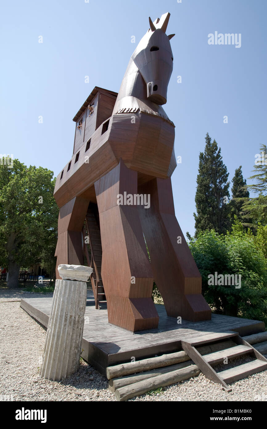 The reconstruction of the Trojan Horse at Troy on the Aegean Coast of ...
