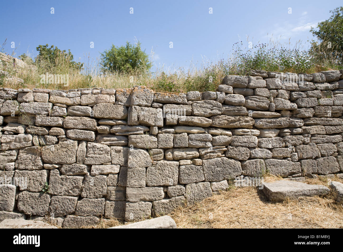 Walls of Troy on the Aegean Coast of Turkey Stock Photo - Alamy