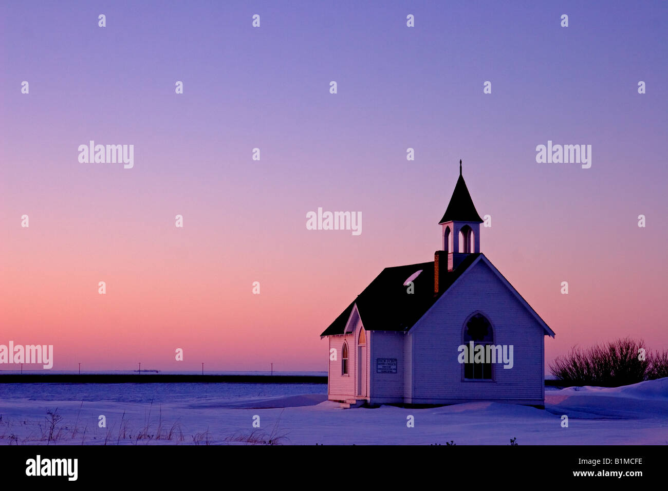 The church in the valley Stock Photo - Alamy
