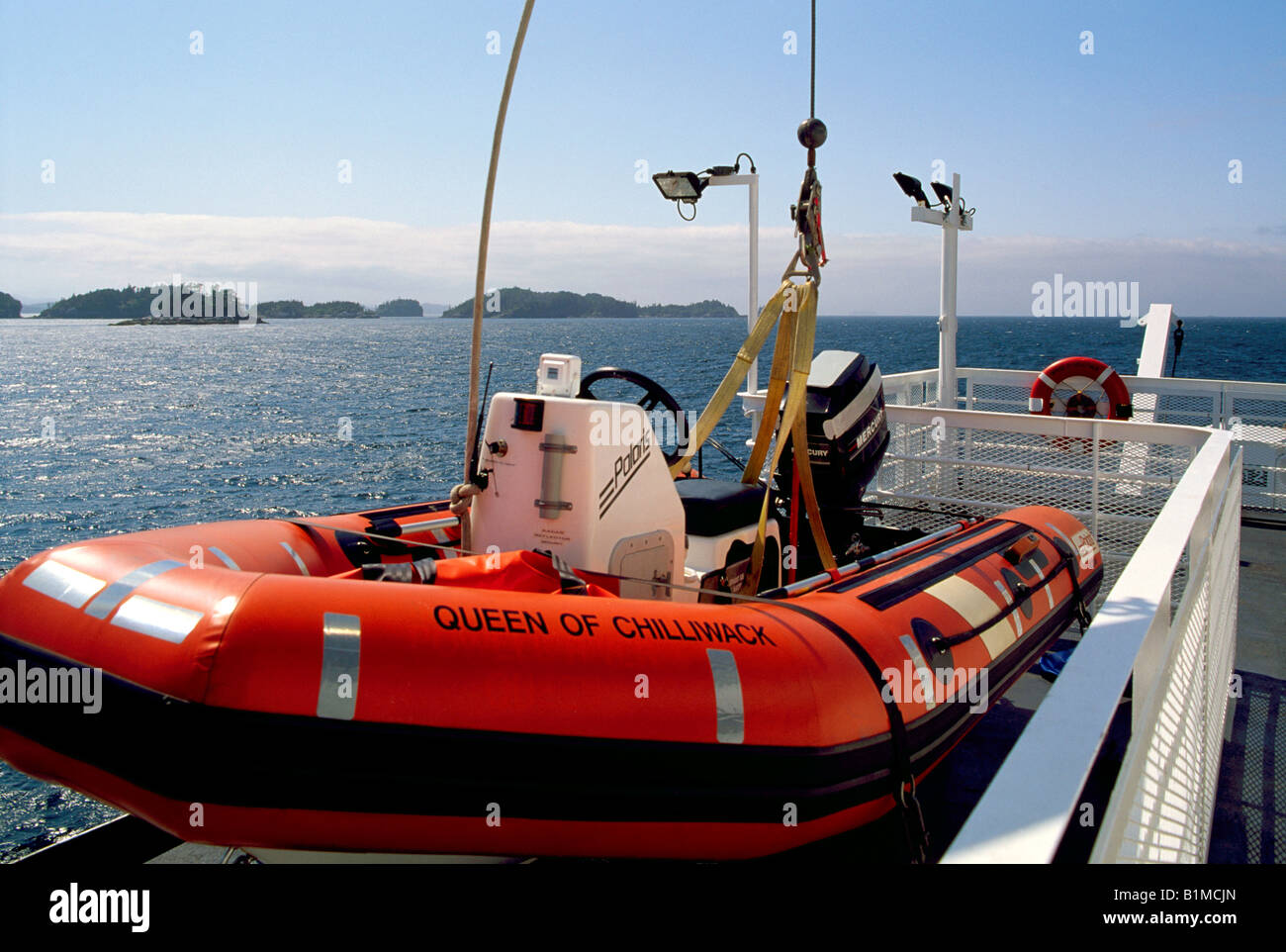 Lifeboat / Life Boat on BC Ferry sailing Inside Passage / Discovery ...