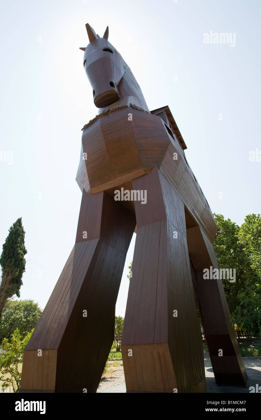The reconstruction of the Trojan Horse at Troy on the Aegean Coast of ...