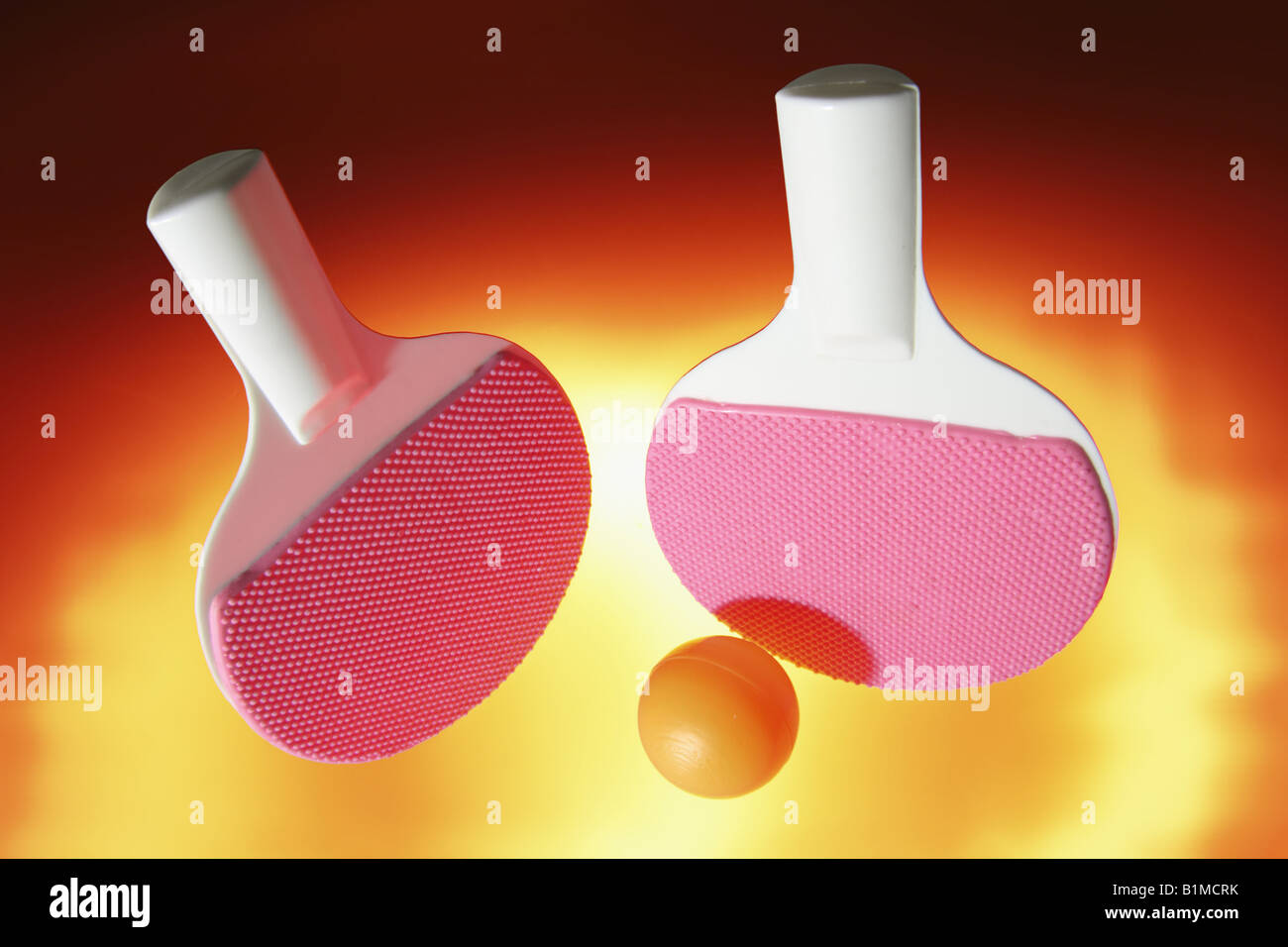 Table Tennis Bats and Ball Stock Photo - Alamy