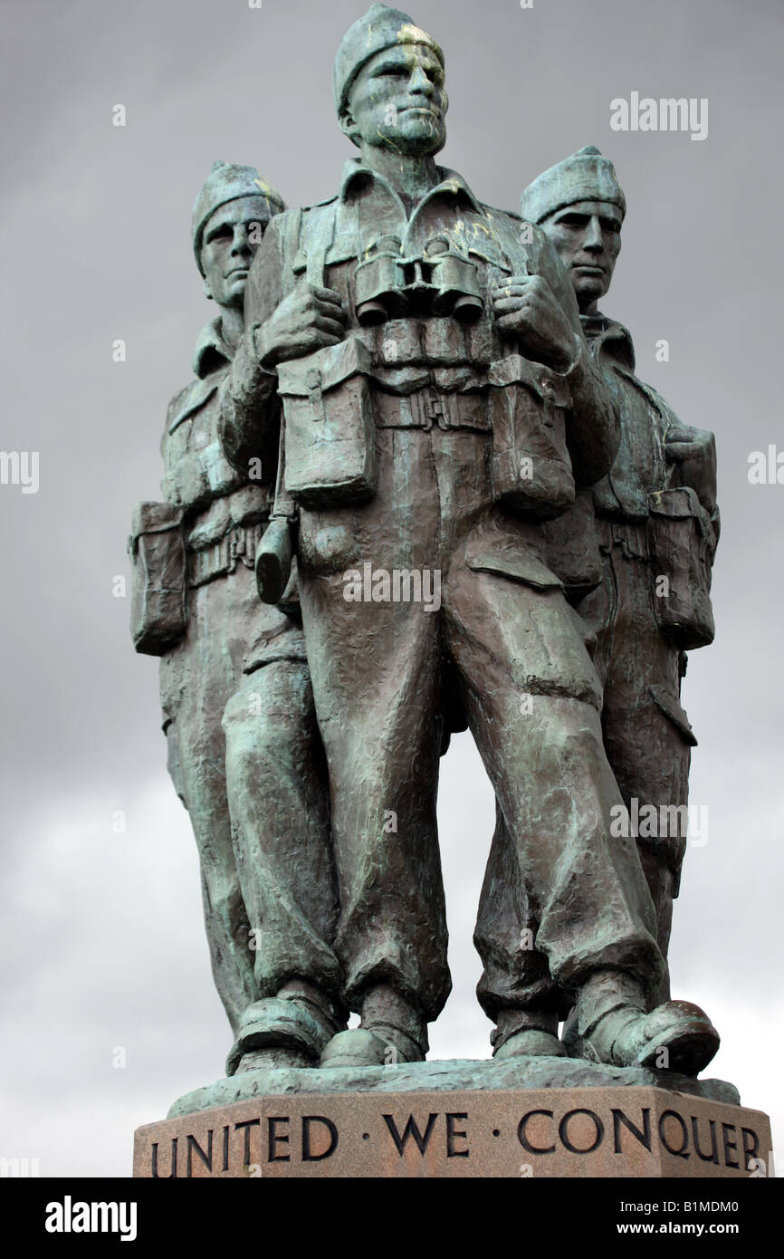 Bronze Commando Statue Spean Bridge Scotland Stock Photo - Alamy