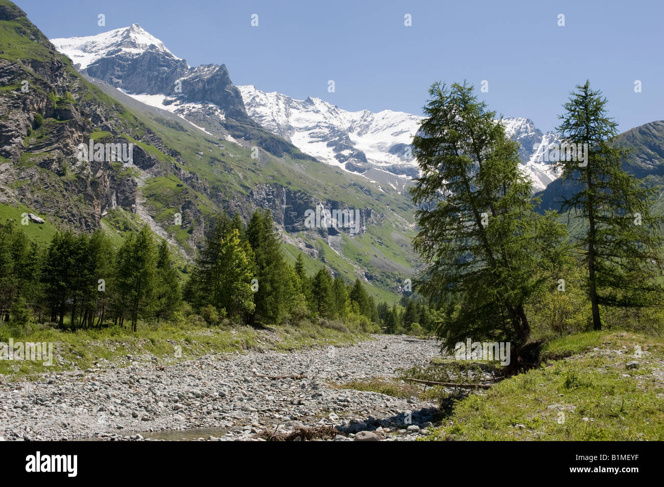 mountain stream in the vanoise national park savoie french alps in ...