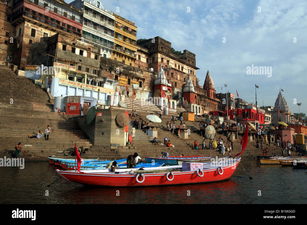 The banks of the Ganges at Varanasi Uttar Pradesh India Stock Photo - Alamy