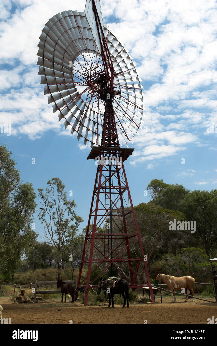 Windmill at Stockmans Hall of Fame, Queensland, Australia Stock Photo ...