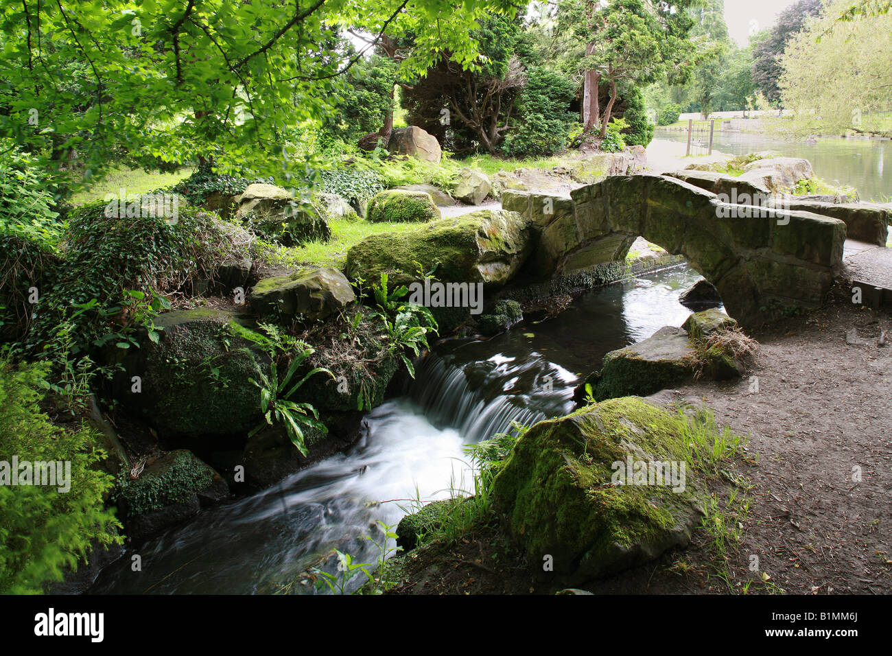 bridge over stream Stock Photo - Alamy