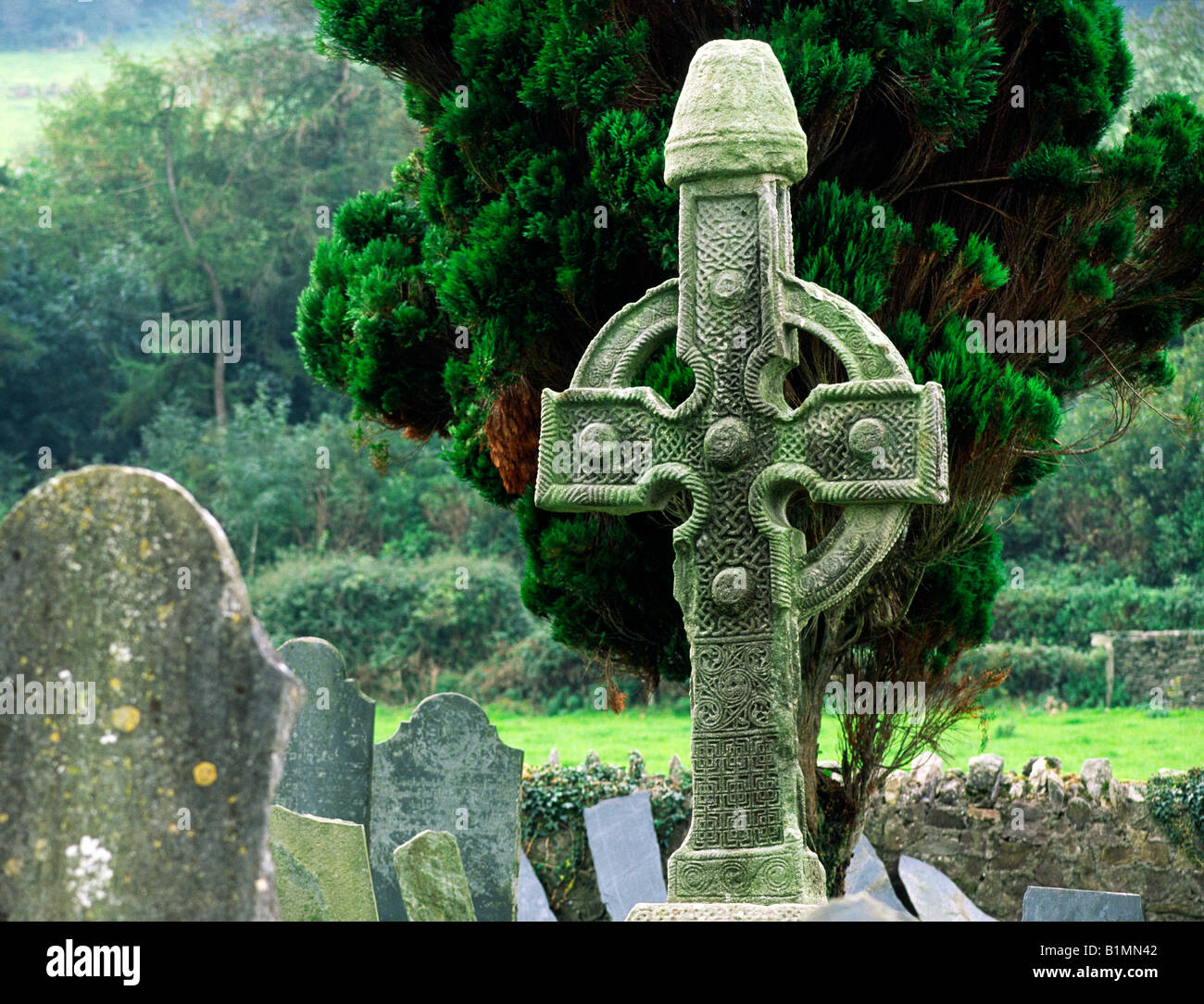 The North Cross, one of the 2 Ahenny Celtic high crosses in monastic ...