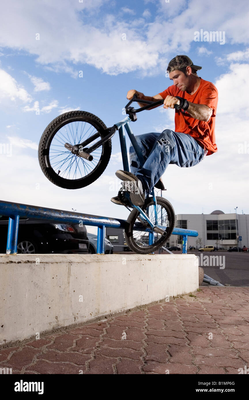 BMX rider doing BMX rider doing