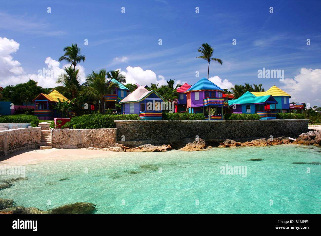 Colorful buildings in Bahamas Stock Photo - Alamy