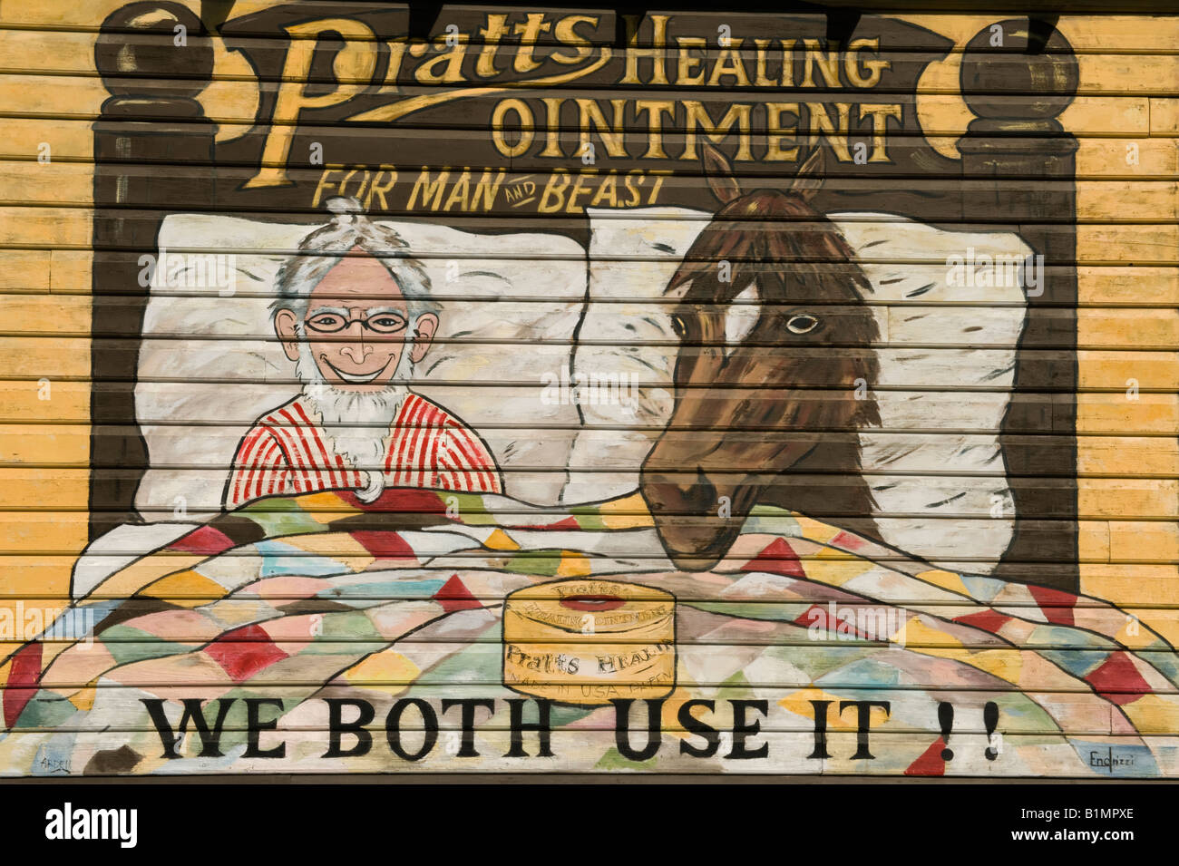 Fake Billboard Mural, Winthrop, Western theme town in Methow Valley ...