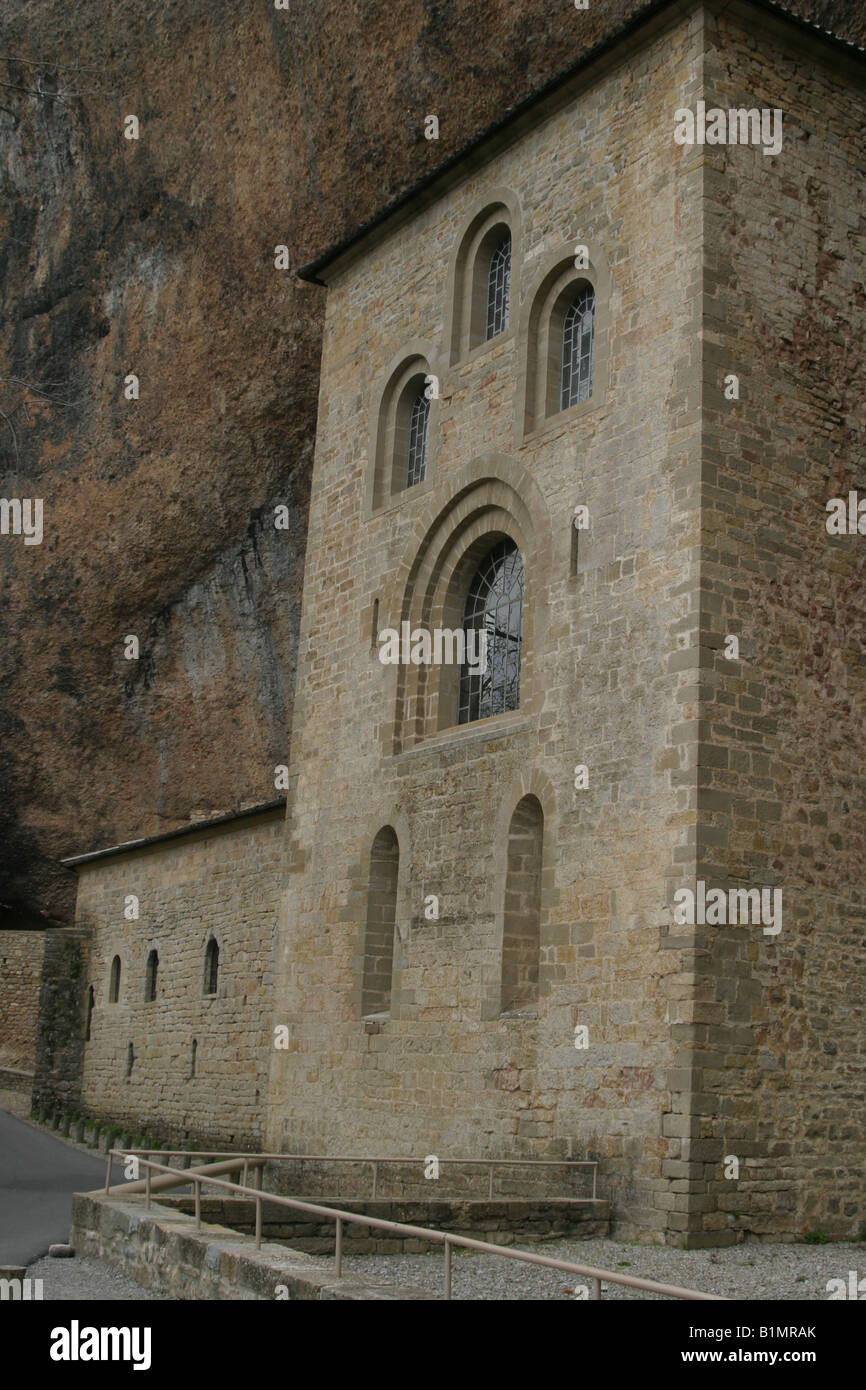 The Lower Monastery at San Juan de la Pena, in Aragon, Spain Stock ...