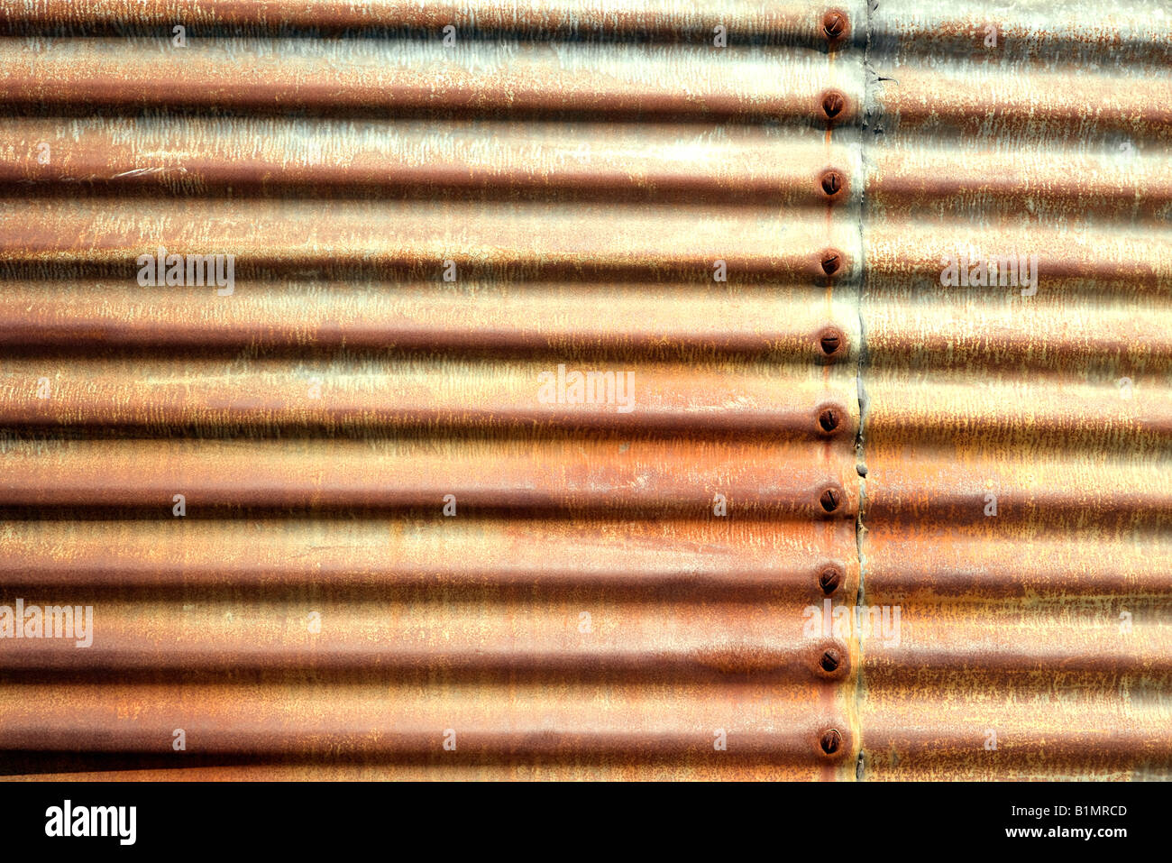 Side of building with old rusted corrugated metal Stock Photo - Alamy
