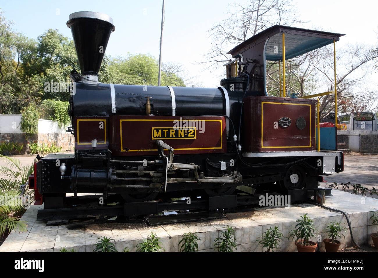 Steam engine or locomotive at the Delhi railway museum India Stock ...