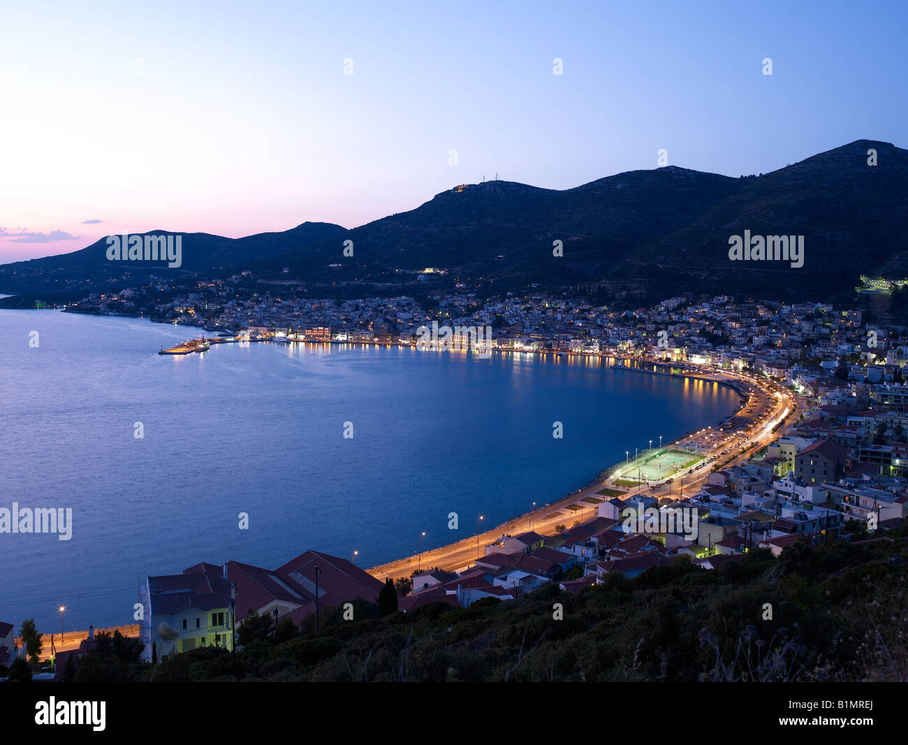 Panorama of Samos,Greek island Stock Photo - Alamy