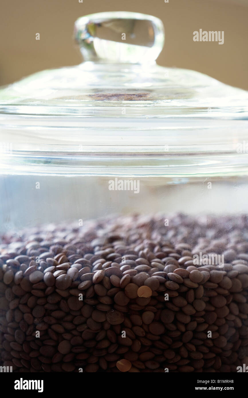 glass jar of lentils Stock Photo - Alamy