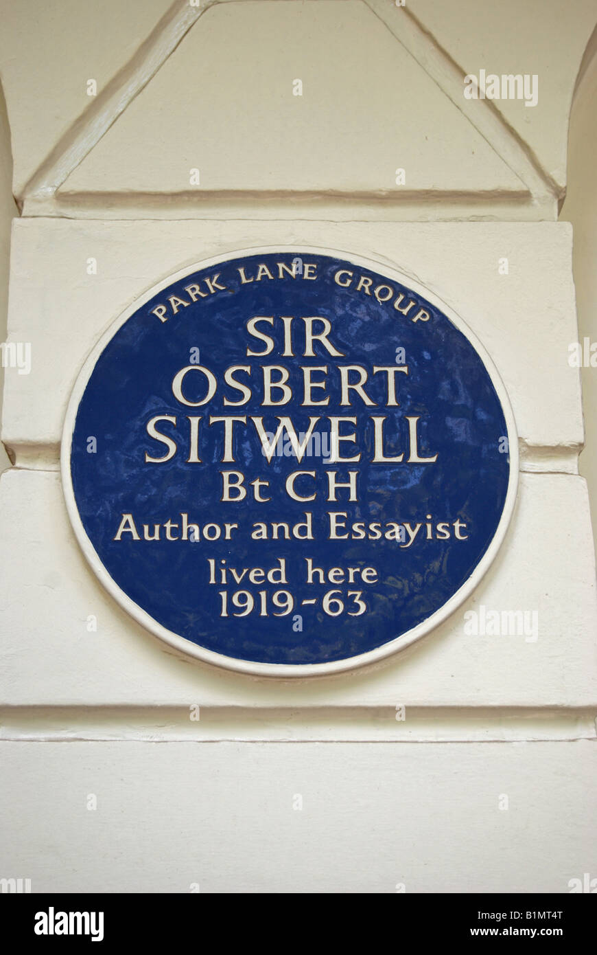 blue plaque marking a former home of english author and essayist sir ...