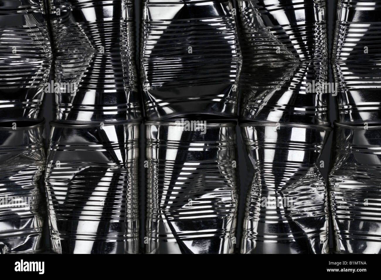 Crushed Tin Cans Stock Photo - Alamy