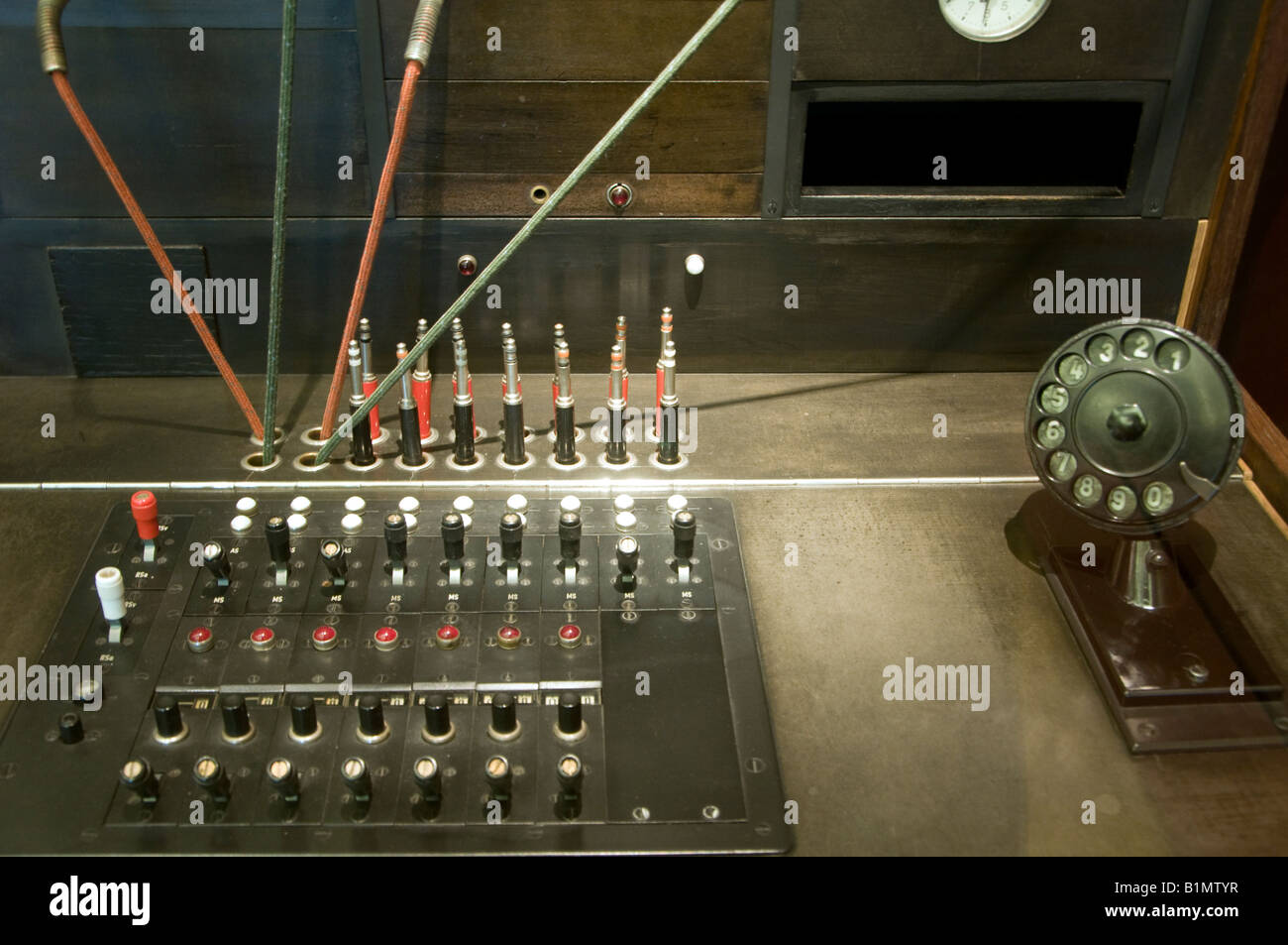 Old telephone switchboard with cables Stock Photo - Alamy