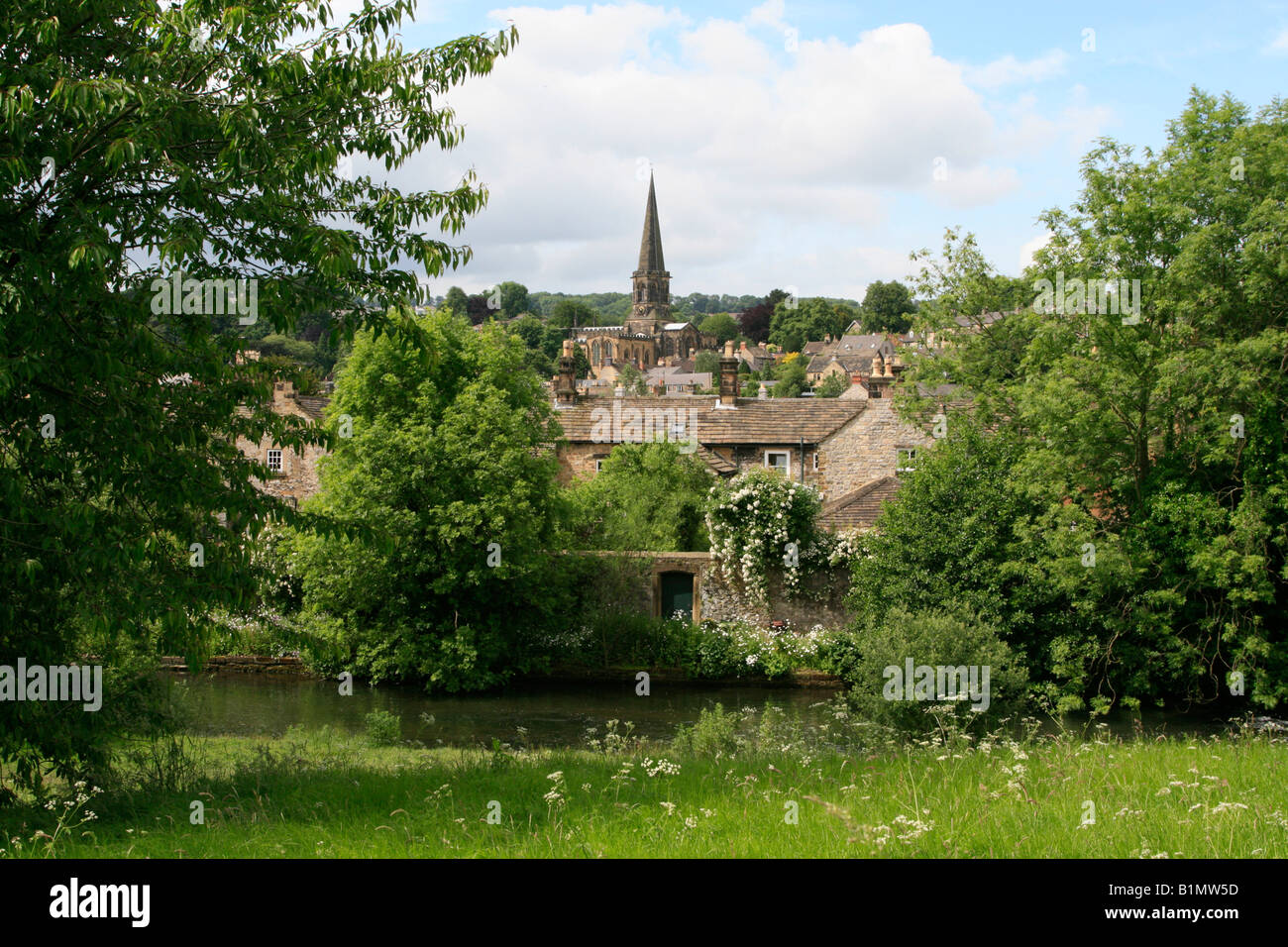 bakewell spa town in the Peak District National park Derbyshire ...