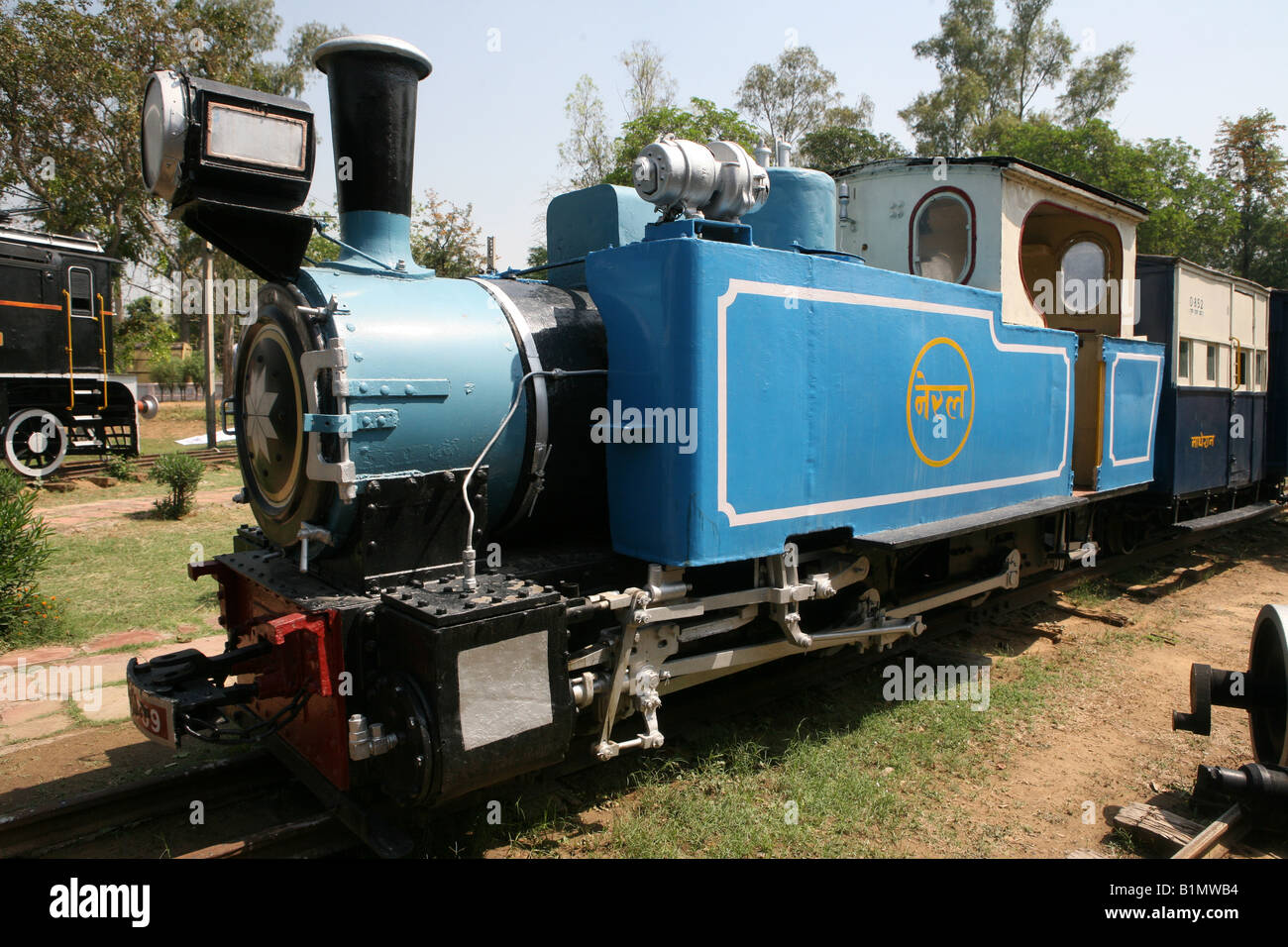 steam engine or locomotive at the Delhi railway museum India Stock ...